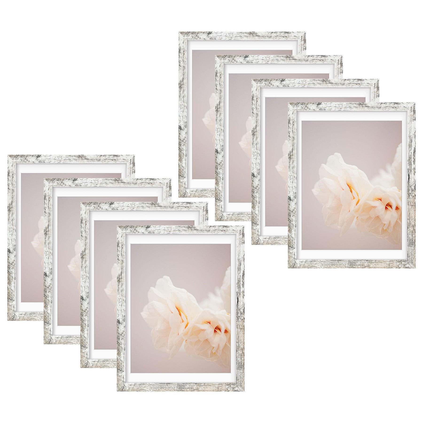 Mat Board Center, Distressed white 12x16 frame for 11x14 Picture with ...
