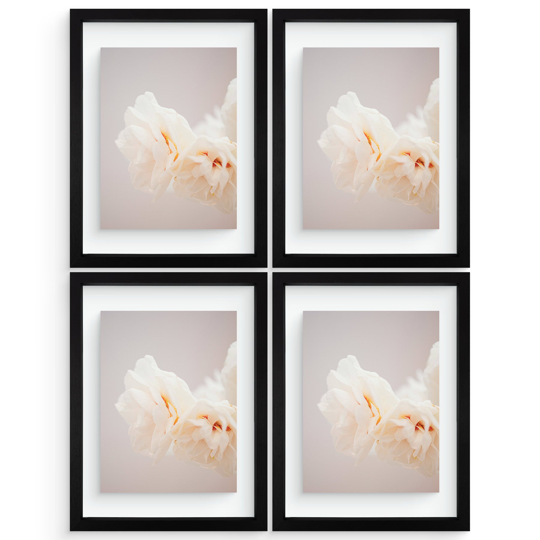 12x16 Floating Picture Frame-Solid Wood with Real Glass | Mat Board Center