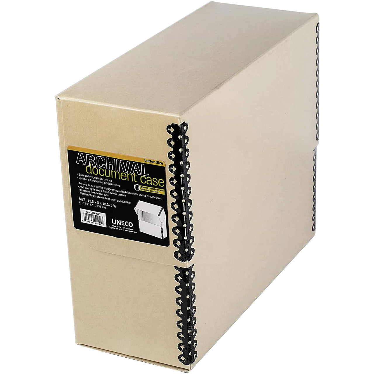 Lineco Letter Tan Archival Document Storage Cases Acid Free File Organ ...