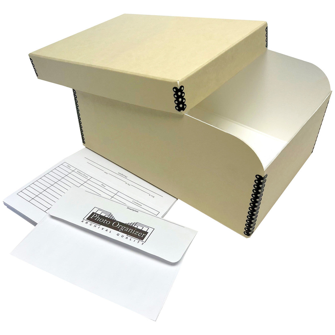 Lineco Photo Storage Box 11x7.5x5.5 Inches with Drop Front Design– Mat ...