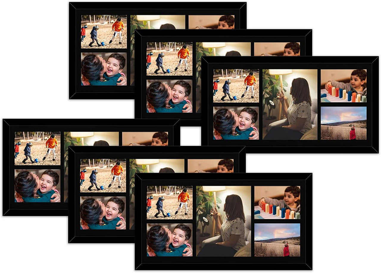 12X24 Collage Picture Frames, Wood Frames with Mat For One 8x10 and Fo ...